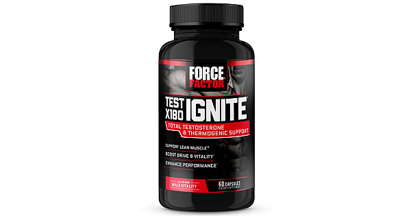 - Test X180 Ignite טסטוסטרון ושורף שומן 60 כמוסות - מבית Force Factor ...